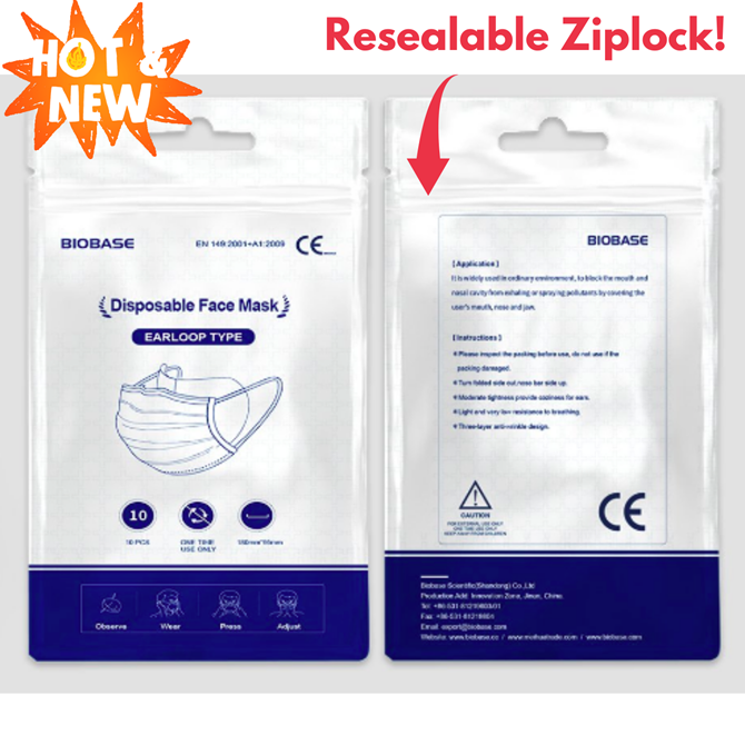 BIOBASE Disposable 3-Ply Face Mask Online Canada | Brace Aid Medical