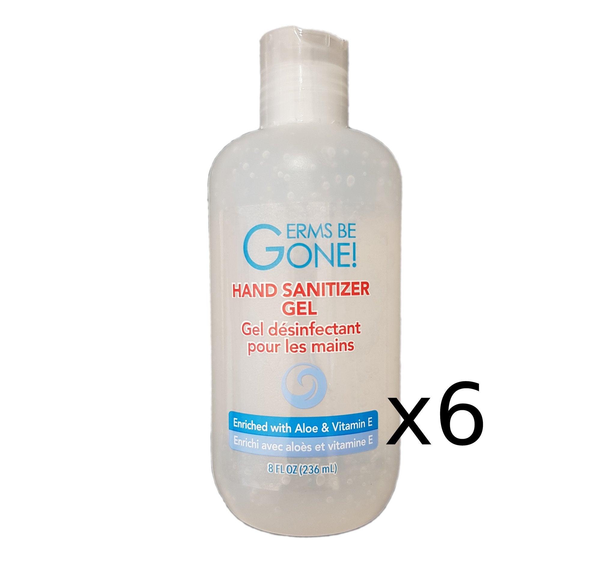 Hand Sanitizer Gel 236ml (round bottle with pop-up cap) 6-pack